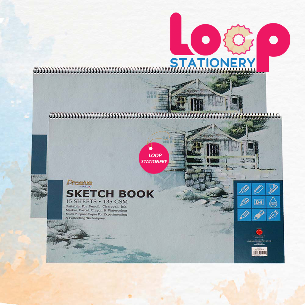 Drawing Book B4 Spiral Sketch Book 15 Sheets 135gsm drawing-book-b4-spiral-sketch-book-15-sheets-135gsm
